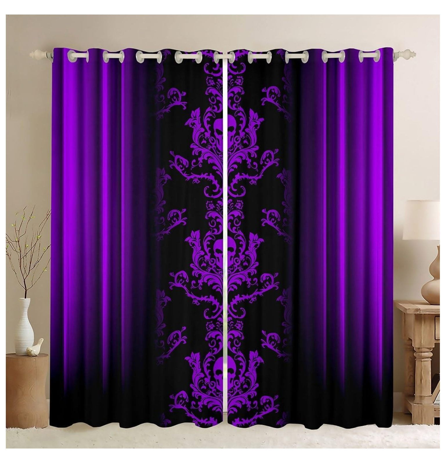 Adults Gothic Window Curtains for Bedroom Living Room for Kids Boys ...