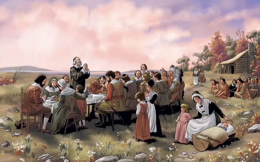 Jigsaw Puzzle for Adults, The Meaning of Thanksgiving Historical Scene ...