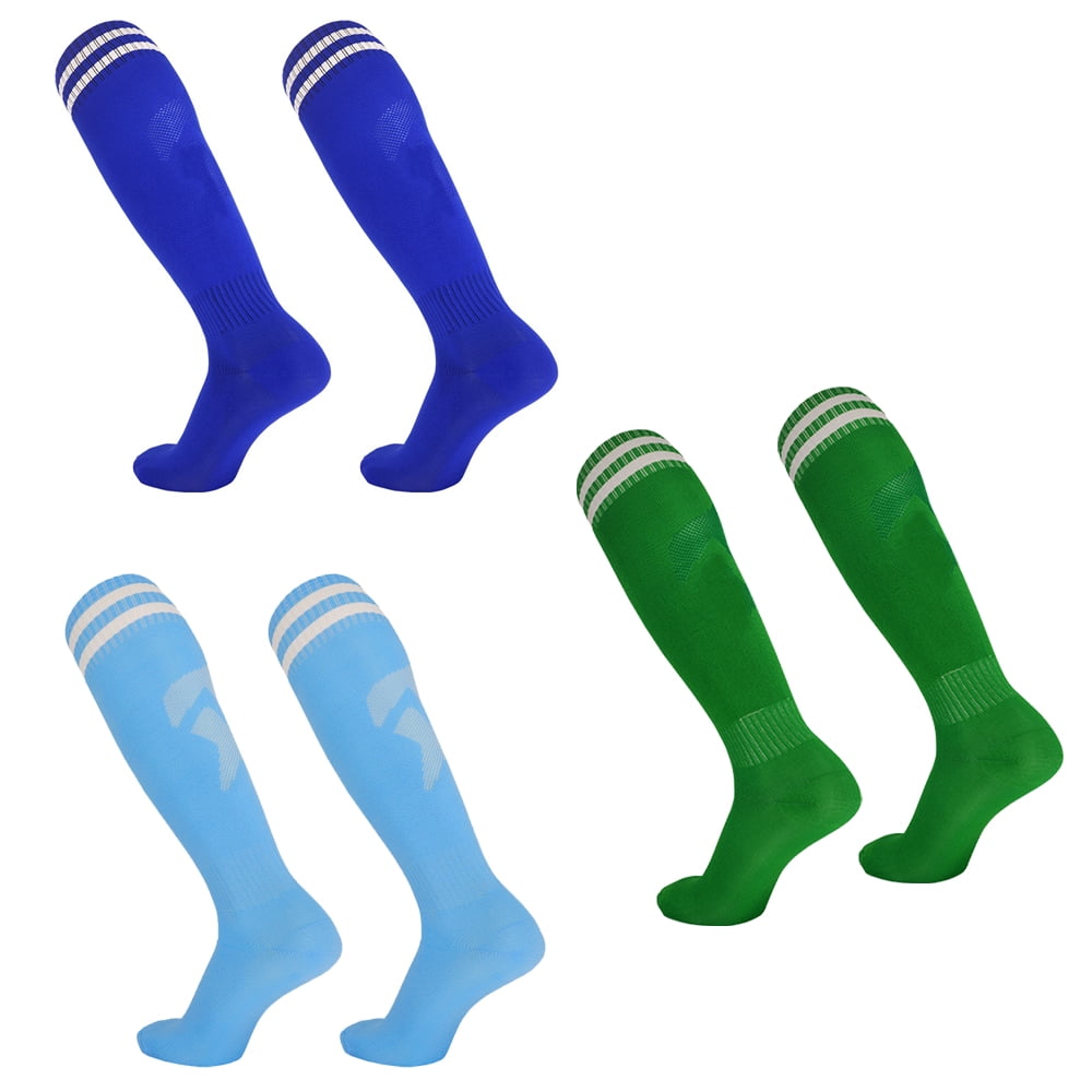 Adults Knee High Soccer Socks - 3 Pairs Long Football Socks - Walmart.com