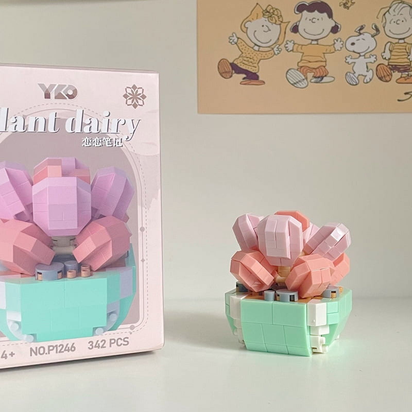 Adults Mini Building Blocks Toy Flower Bouquet Block Set Assembly Micro ...