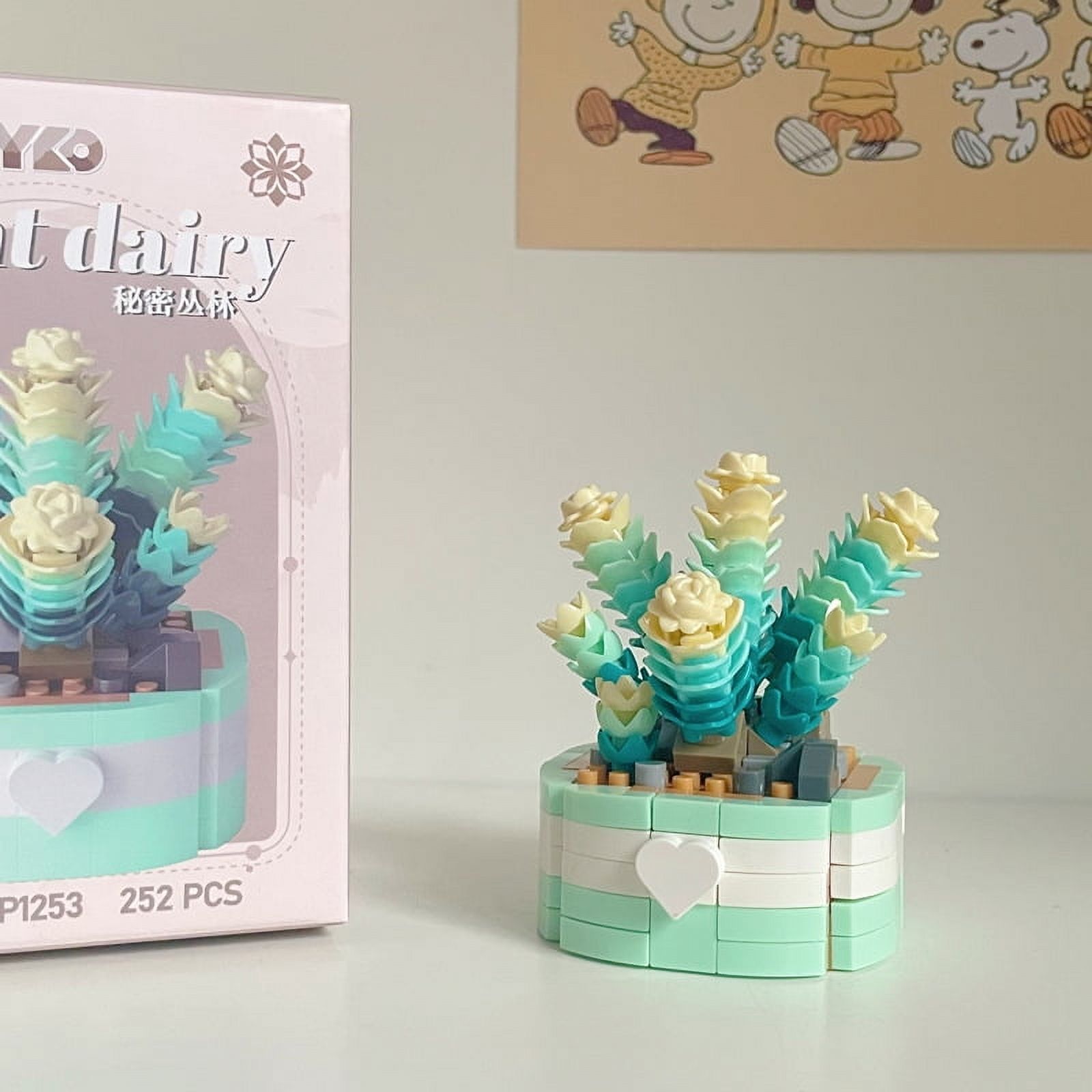 Adults Mini Building Blocks Toy Flower Bouquet Block Set Assembly Micro ...