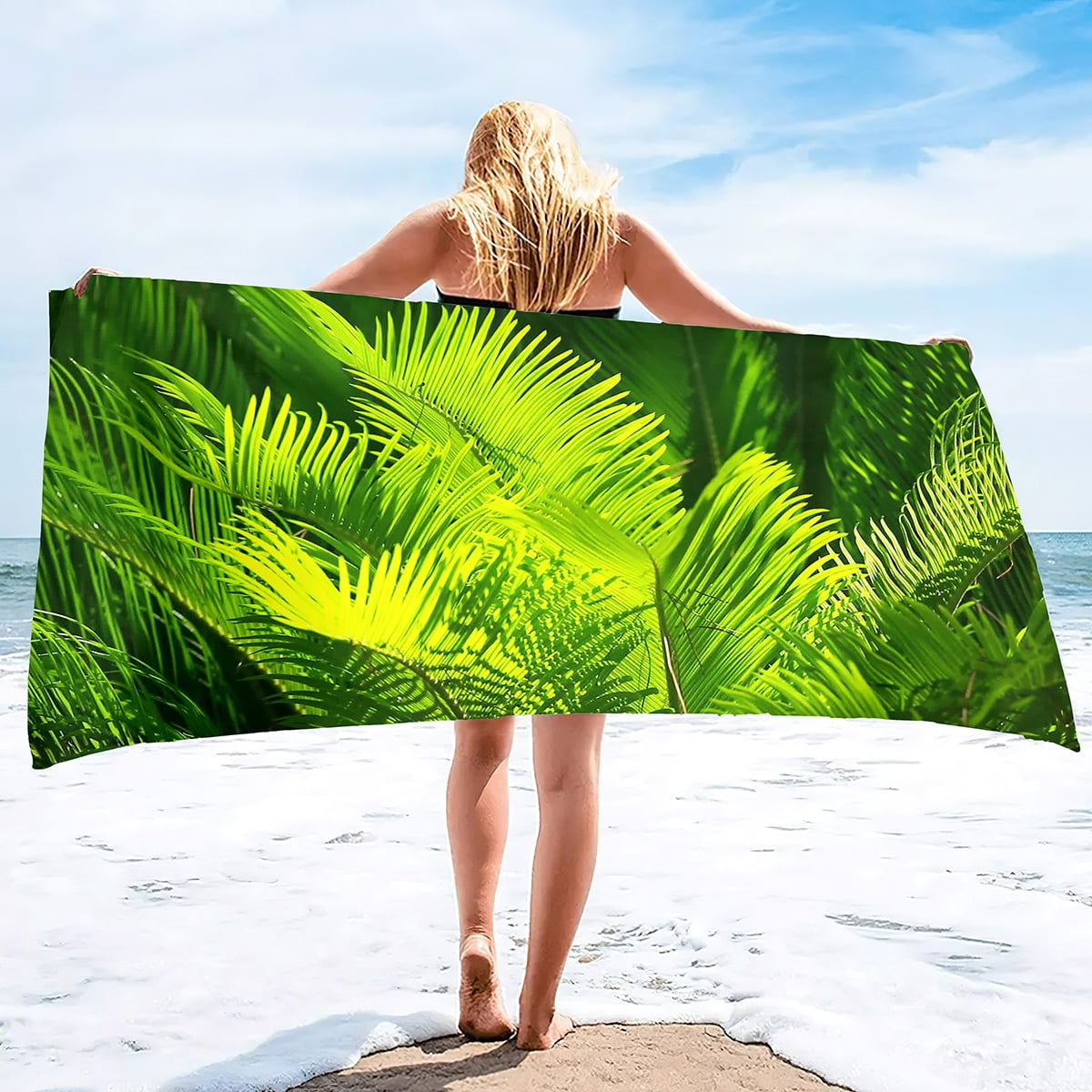 Adults Oversized Beach Towels Women Sand Free Palm Beach Towels Quick ...