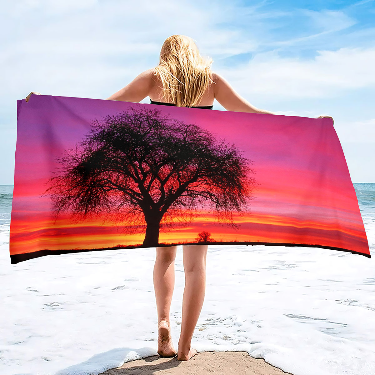 Adults Oversized Beach Towels Women Sand Free Tree Beach Towels Quick ...