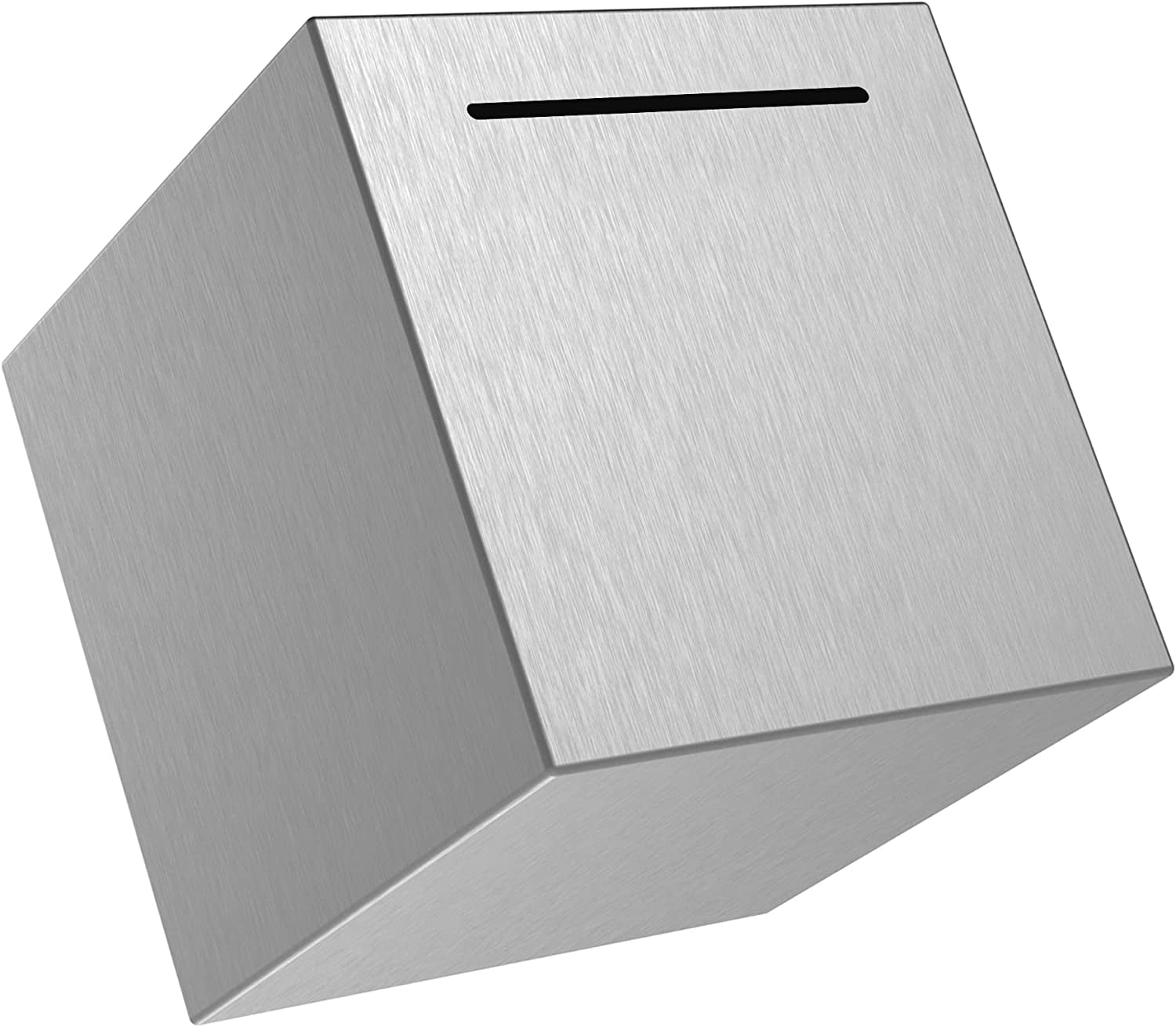 Adults Piggy Bank, Stainl Steel Piggy Bank,Must Break To Open, Money Saving Box (Sier, 7.5In ...