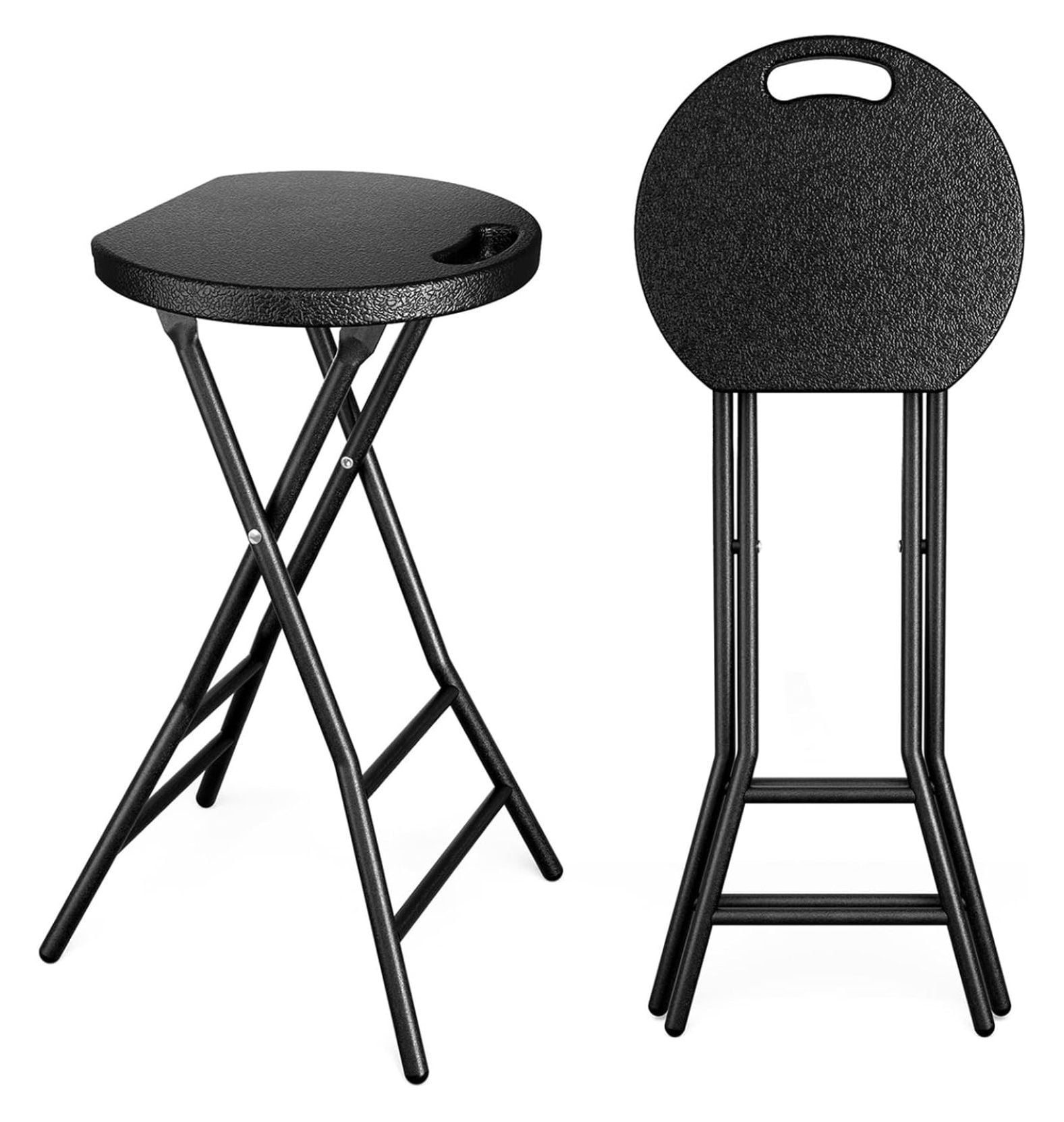 for Adults Portable, Backless 24 inch Folding Bar Stools, Heavy Duty ...