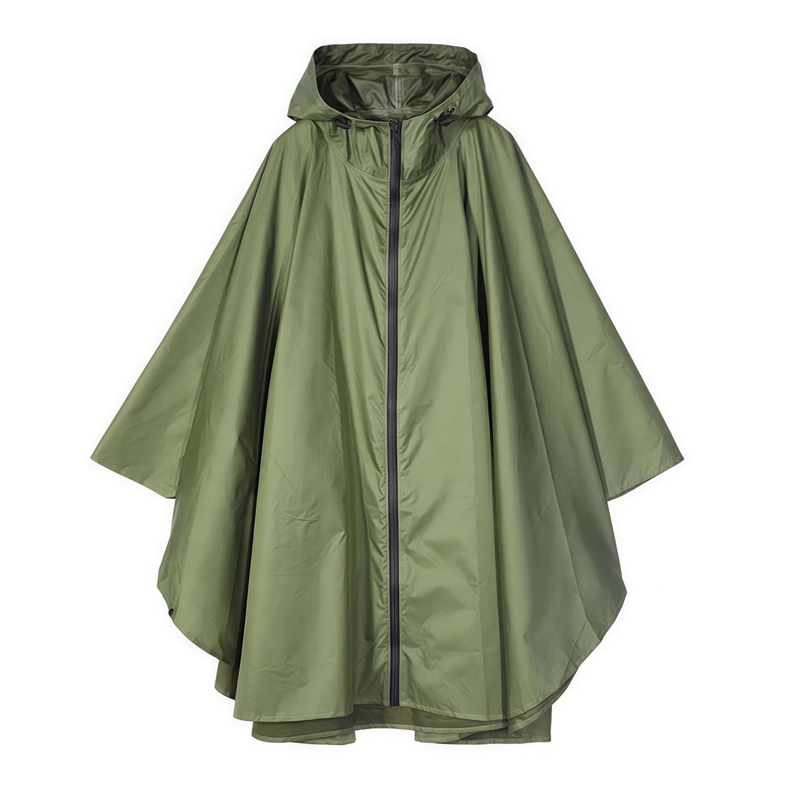 Adults Reusable Rain Ponchos Reusable Hiking Hooded Coat Jackets ...