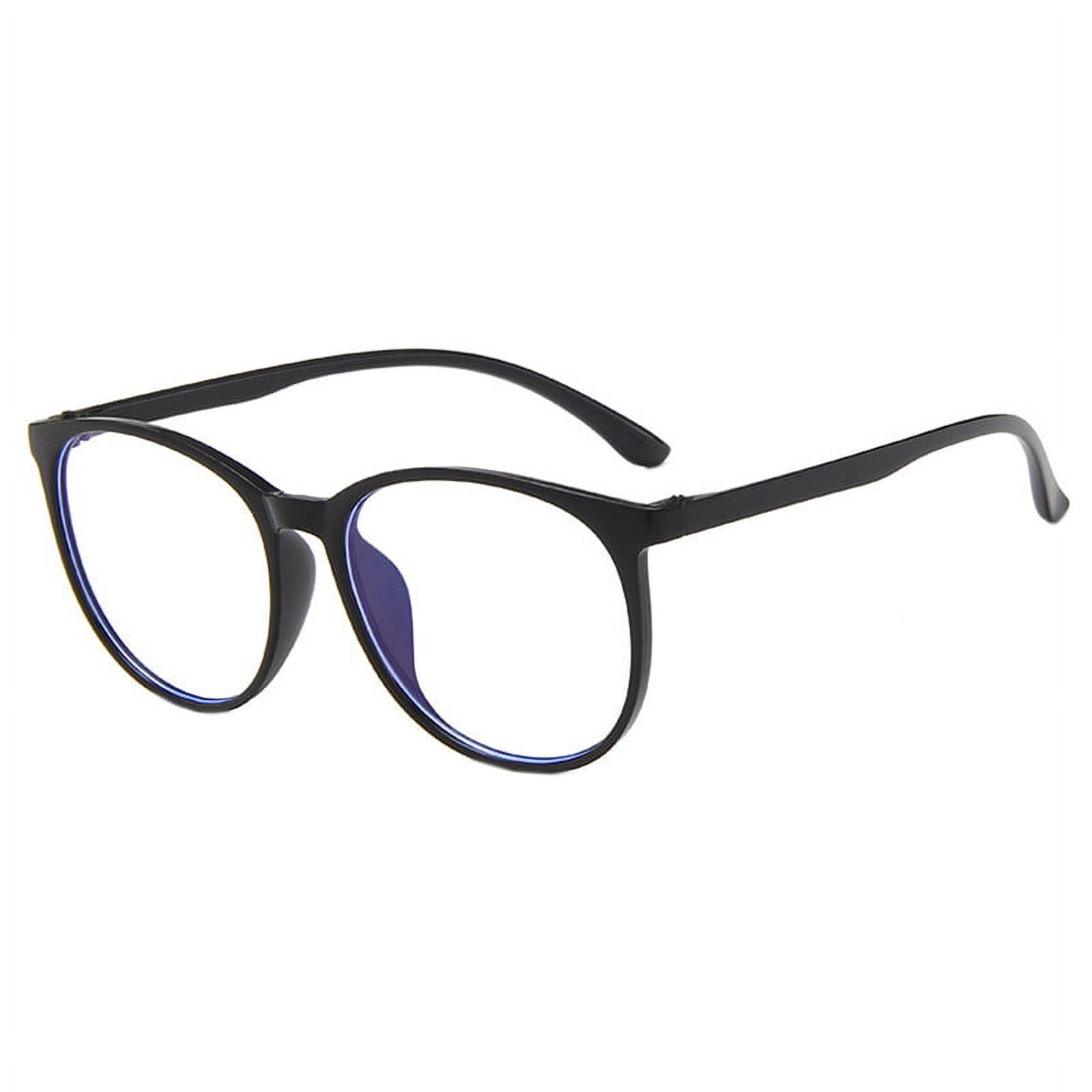 Adults Round Frame Glasses Solid Color Anti Blue-Ray Plain Glasses For ...