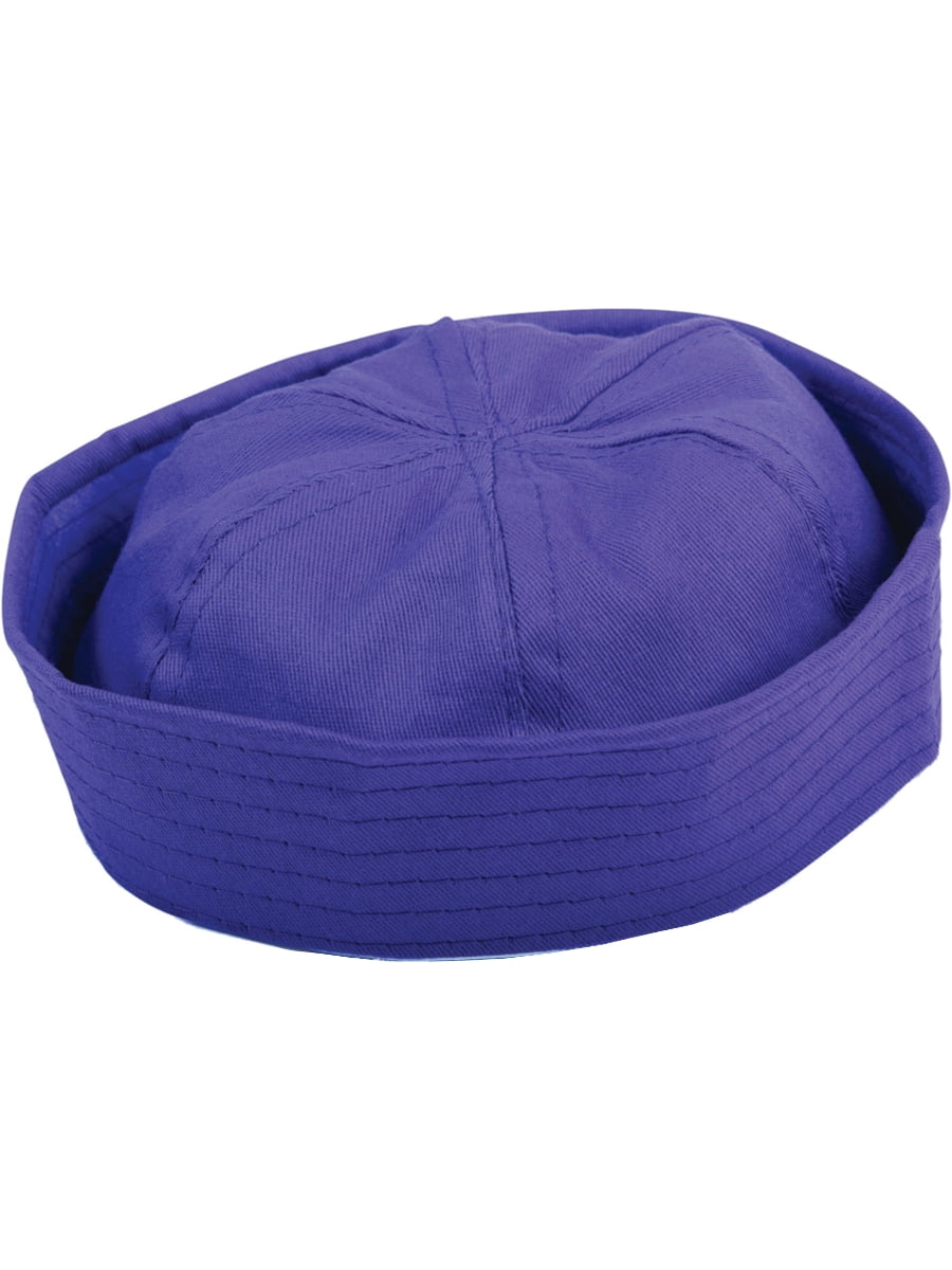 Adults Sailor Captains Navy Fishing Marine Purple Hat Costume Accessory ...