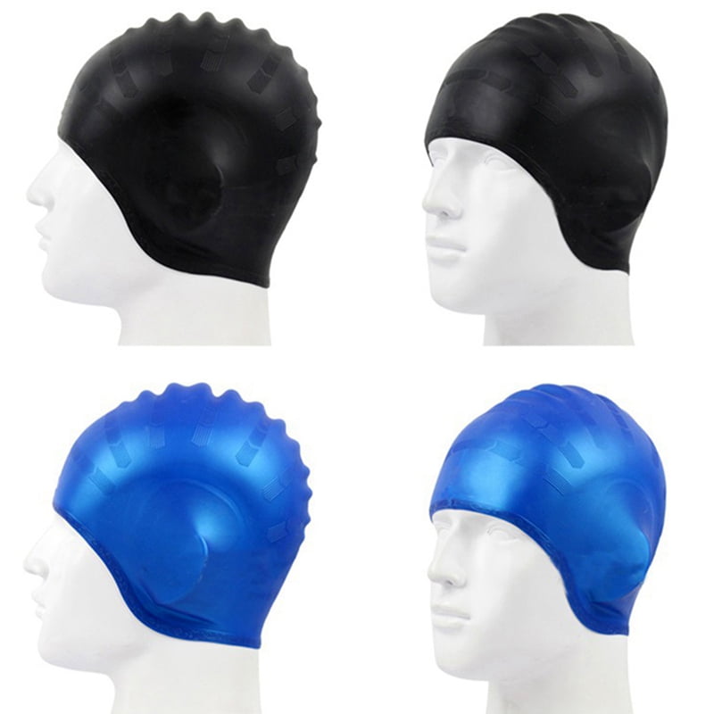 Adults Swimming Caps Men Women Waterproof Swim Pool Cap Ear Protect ...