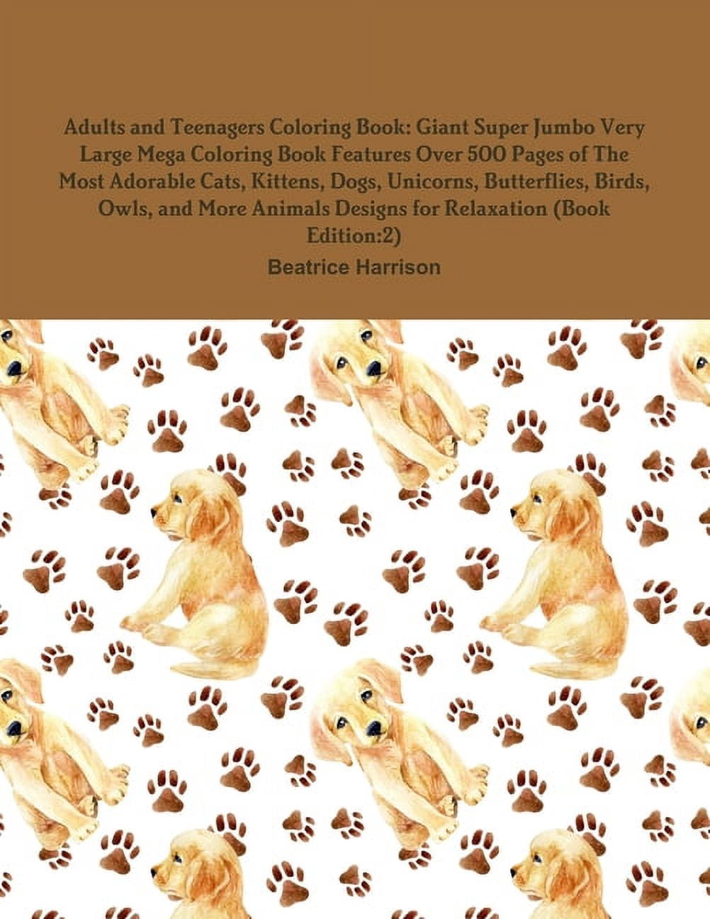 Adults and Teenagers Coloring Book : Giant Super Jumbo Very Large Mega ...