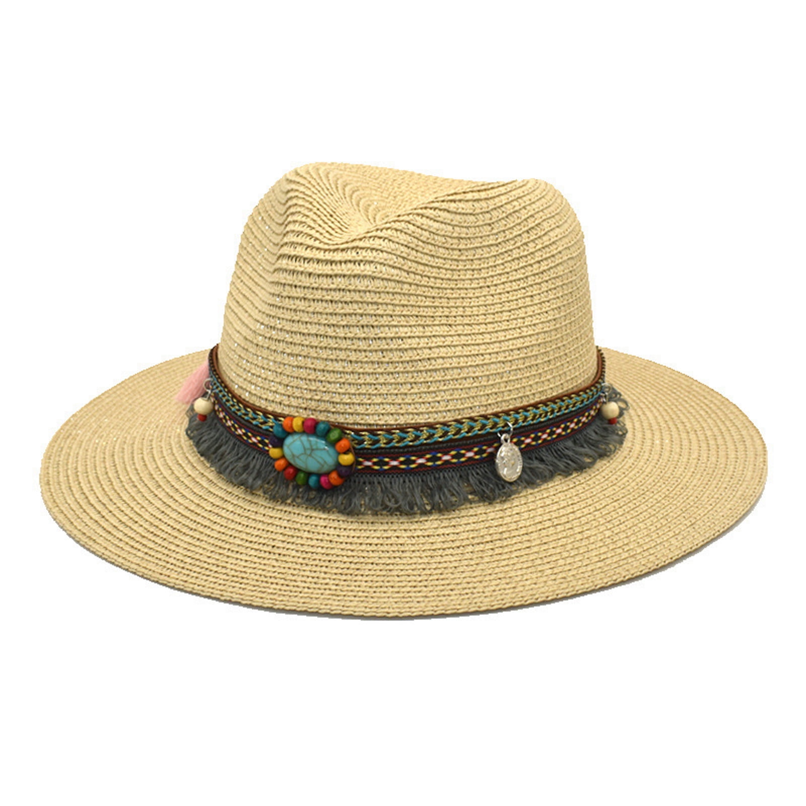 Adults Unisex Retro Western Cowboy Riding Hat Leather Belt Wide Cap ...