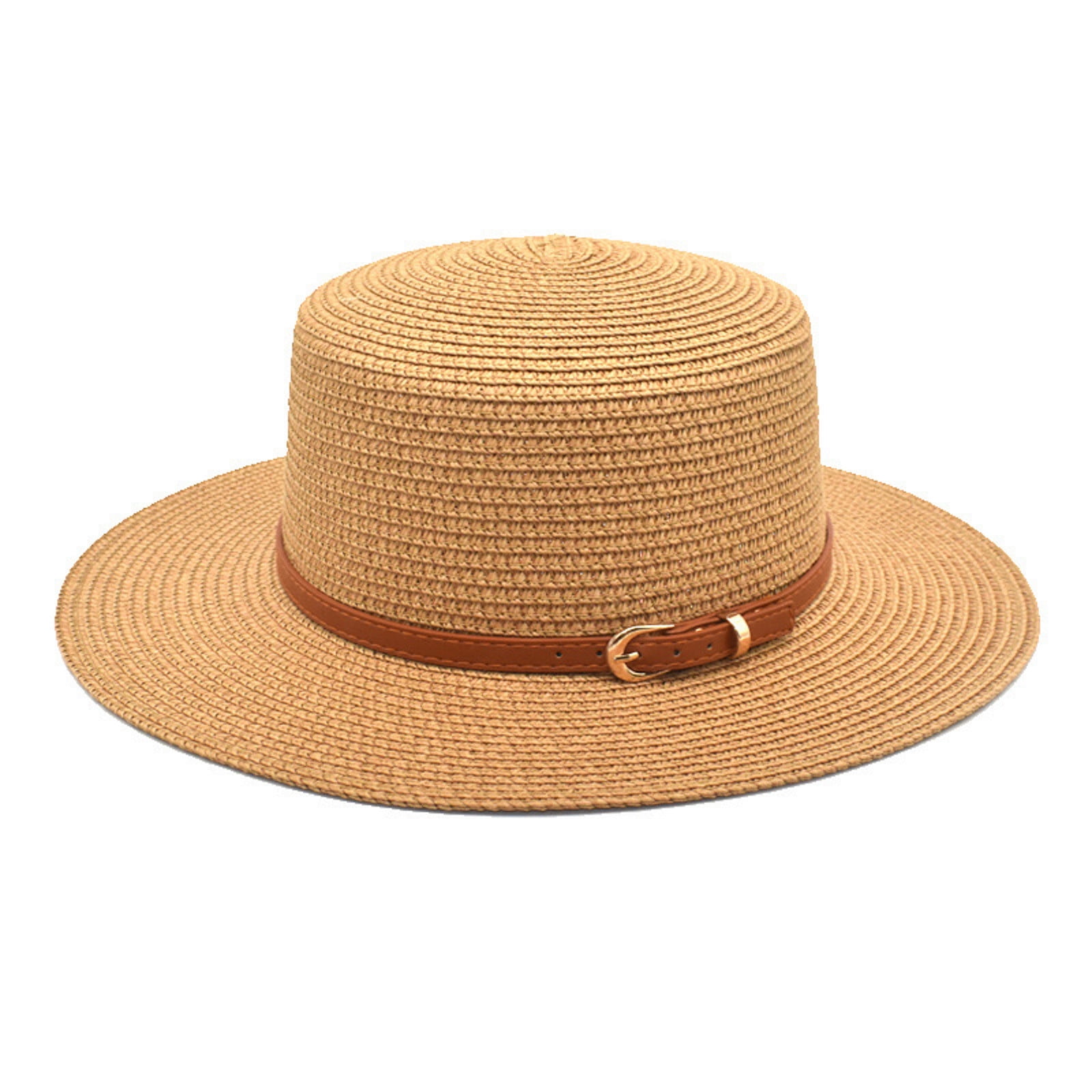 Adults Unisex Retro Western Cowboy Riding Hat Leather Belt Wide Cap ...