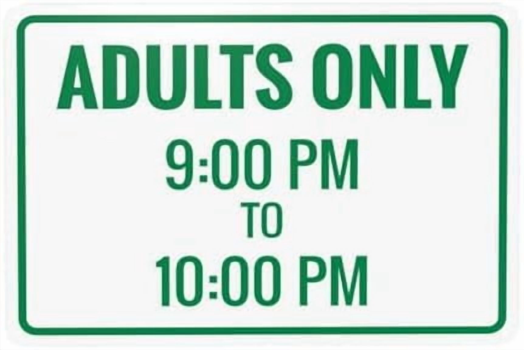 Adults Only Warning Sign, Pool Rules Security Metal Signs for Home ...