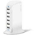 Aduro 6-Port USB Charging Station, 40W Desktop Hub Wall Charger for ...