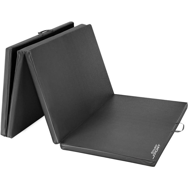 Aduro Sport Large Gymnastics Mat, Tri-Fold 6'x2'x1.5 Thick with Handles ...