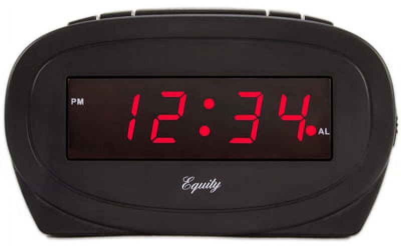 Advance "Euro" 0.6" LED Black Case Electric Alarm Clock, Each - Walmart.com
