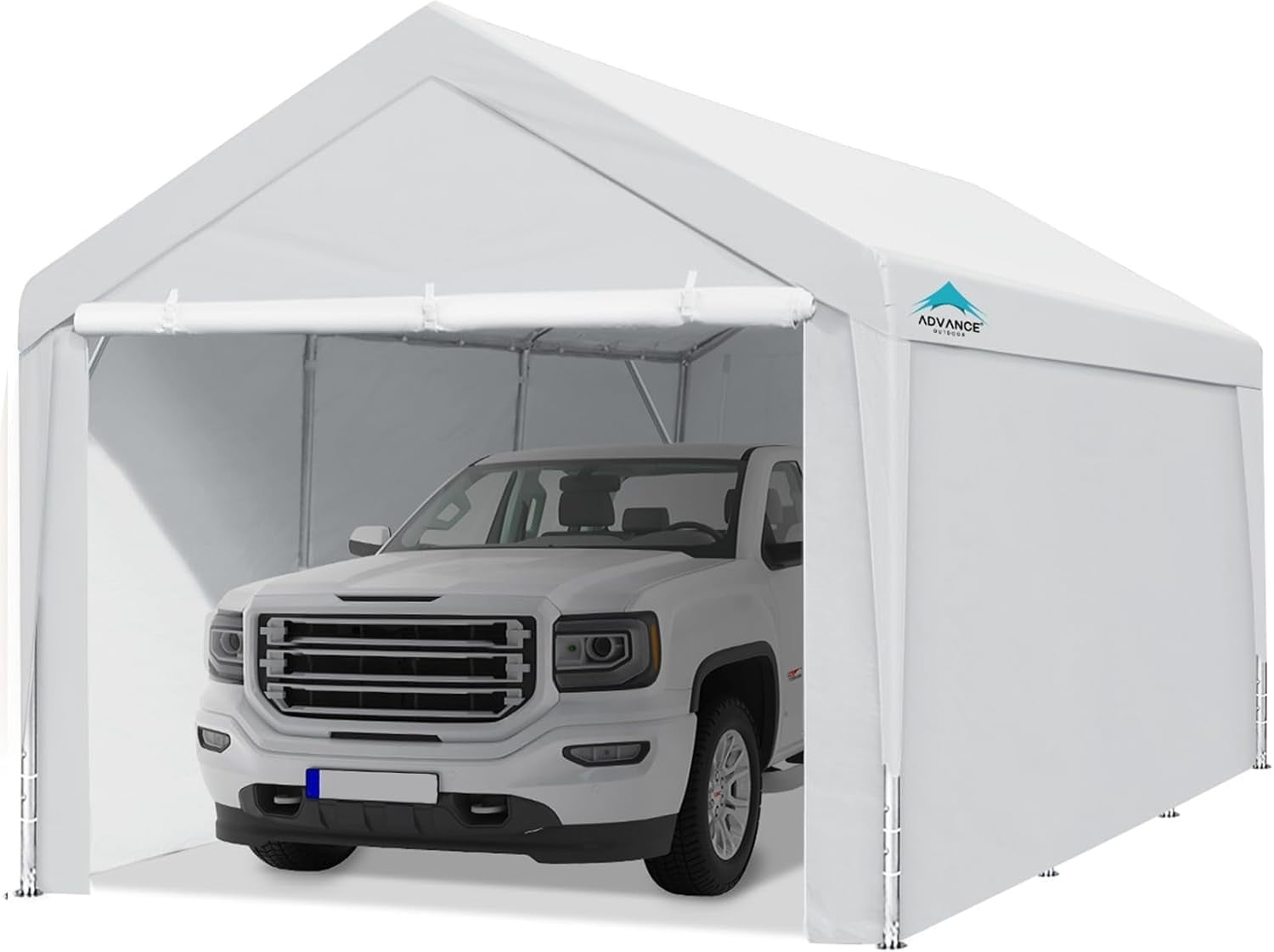 ADVANCE OUTDOOR 10x20 ft Carport Canopy, Adjustable Height with ...