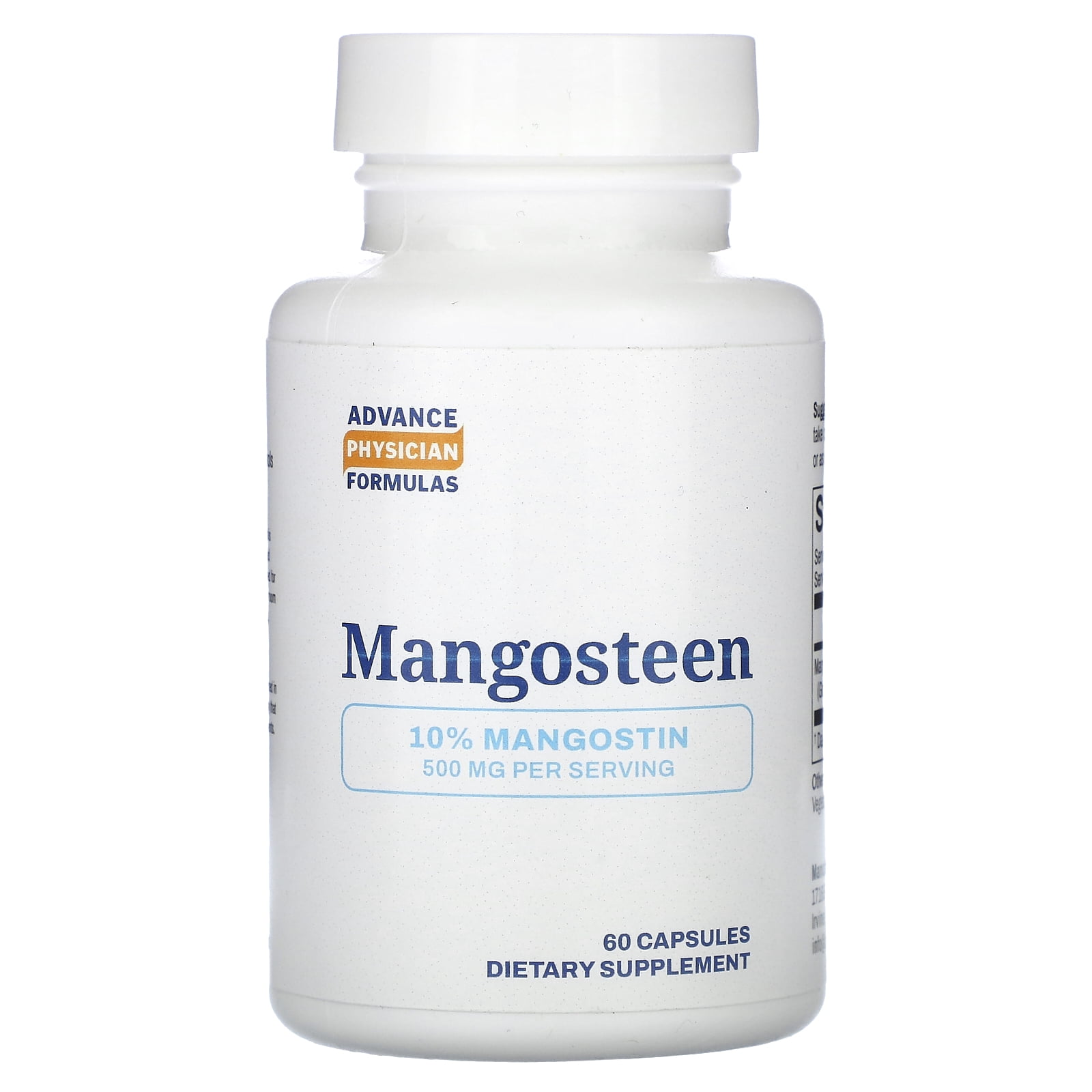 Advance Physician Formulas Mangosteen, 500 mg, 60 Capsules - Walmart.com