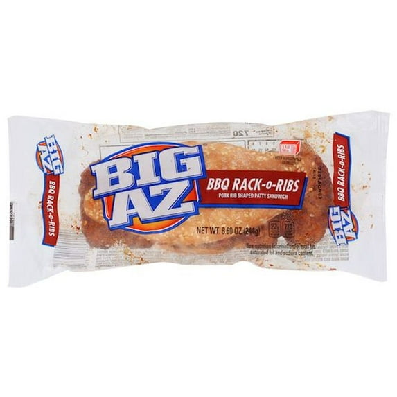 Advance Pierre Big Az Rack O Ribs Barbecue Pork Sandwich, 8.6 Ounce ...