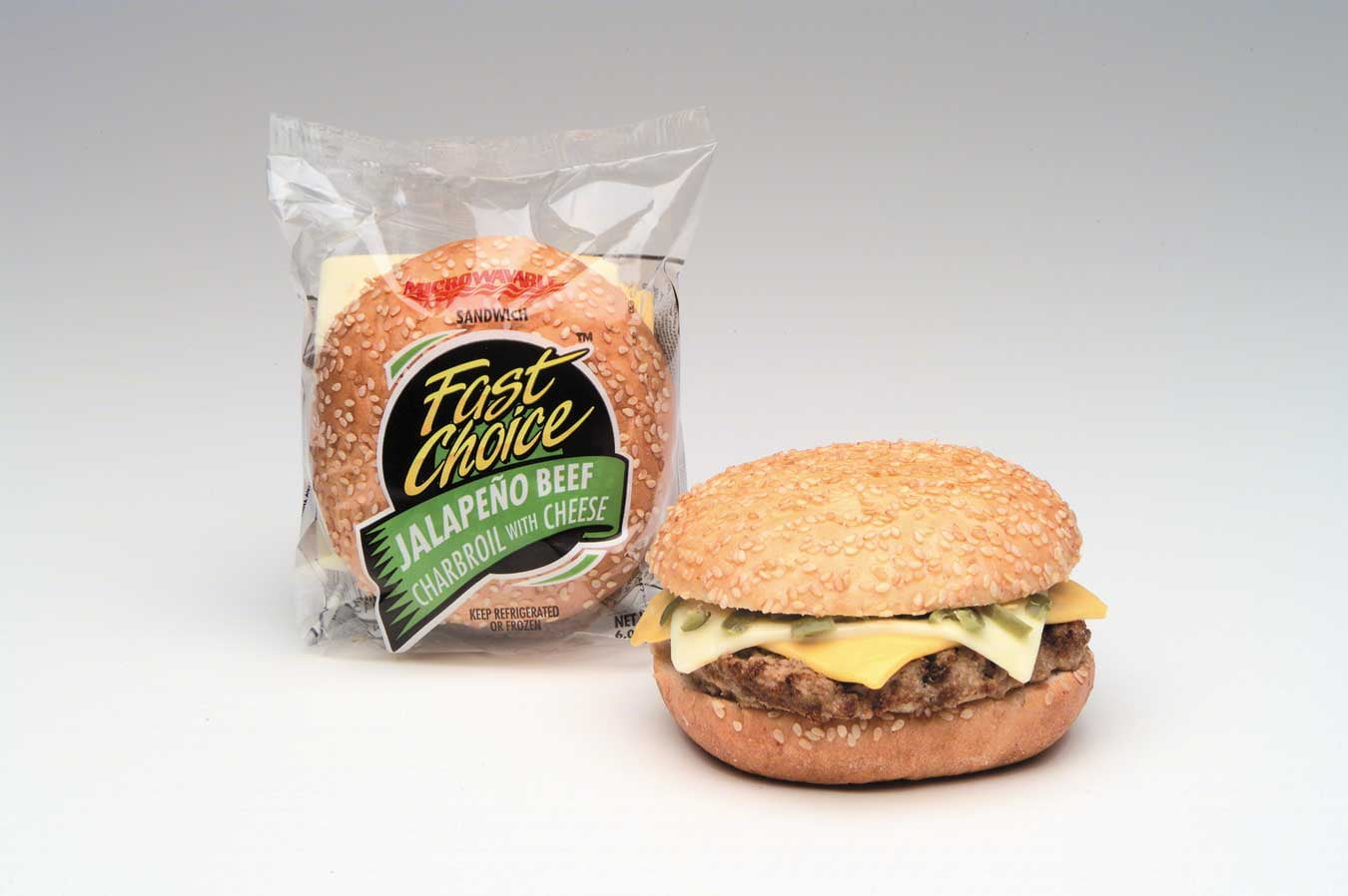 Advance Pierre Fast Choice Jalapeno Charbroil Cheeseburger with Cheese ...