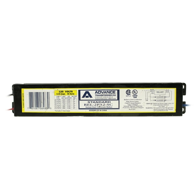 Advance REL-2P32-SC Electronic Fluorescent Ballast, 2 Lamp, F32T8 32W ...