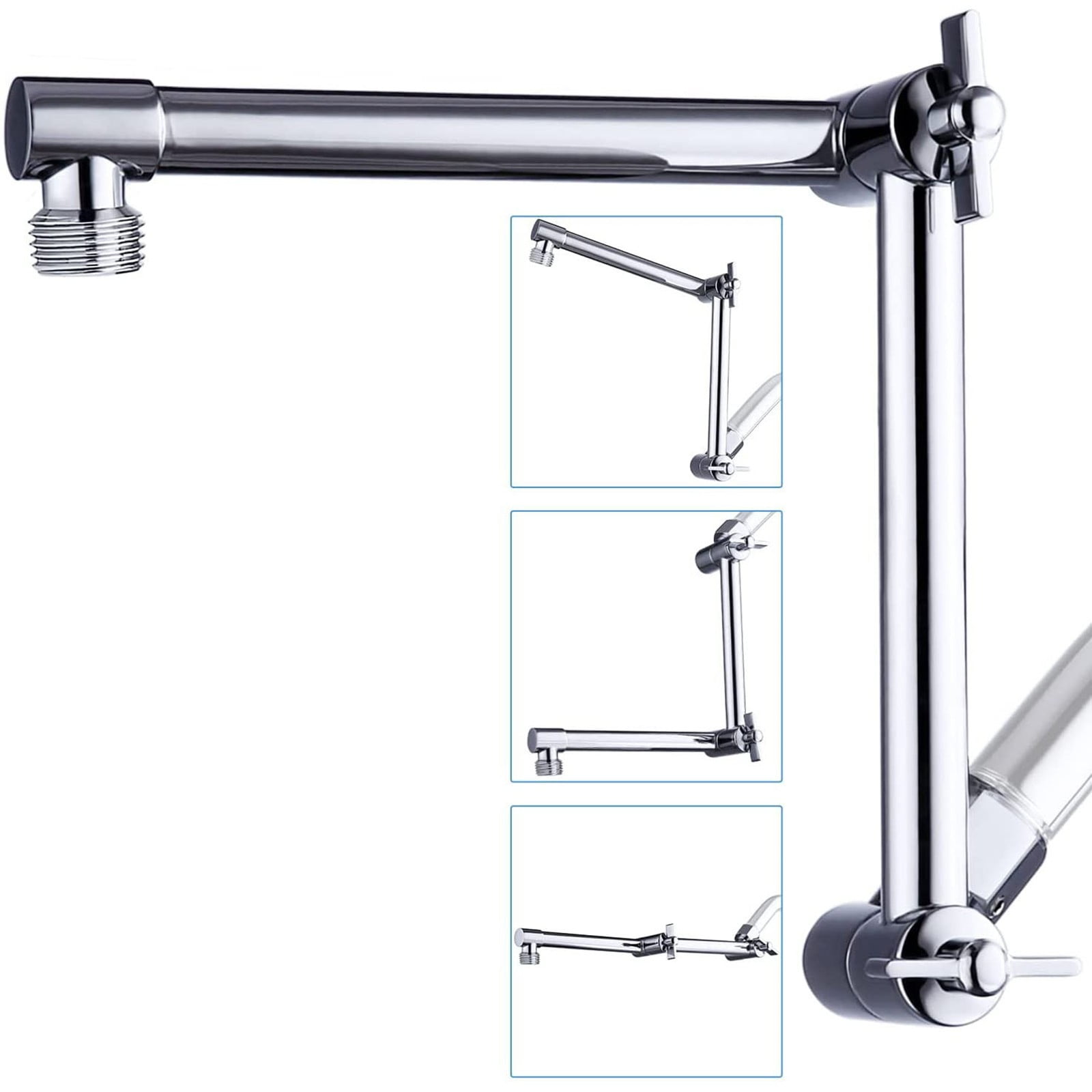Advanced 12-Inch Adjustable Solid Brass Shower Head Extension Bracket ...