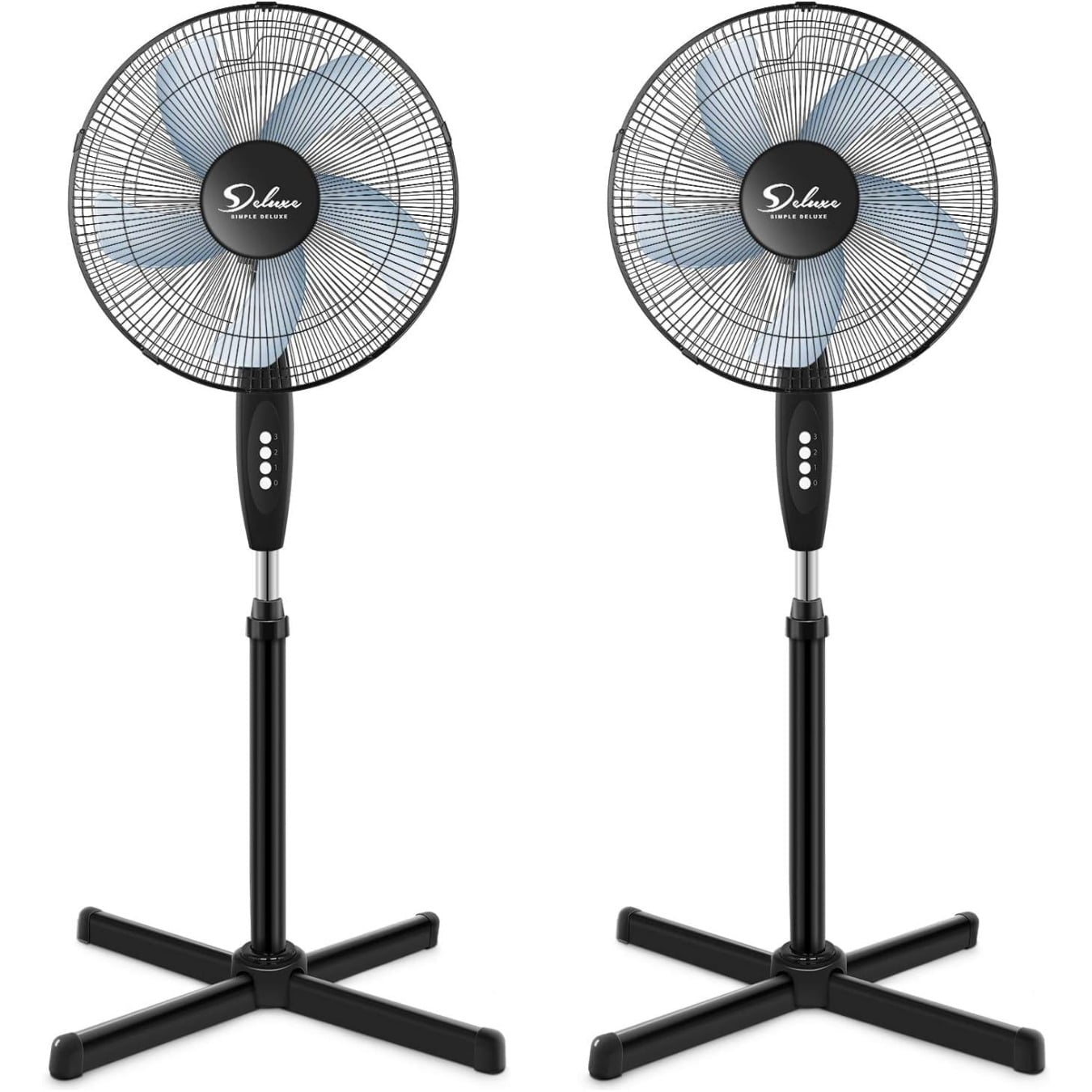 Advanced 16-Inch Stand Fan with Remote Control - Adjustable Height, 3 ...
