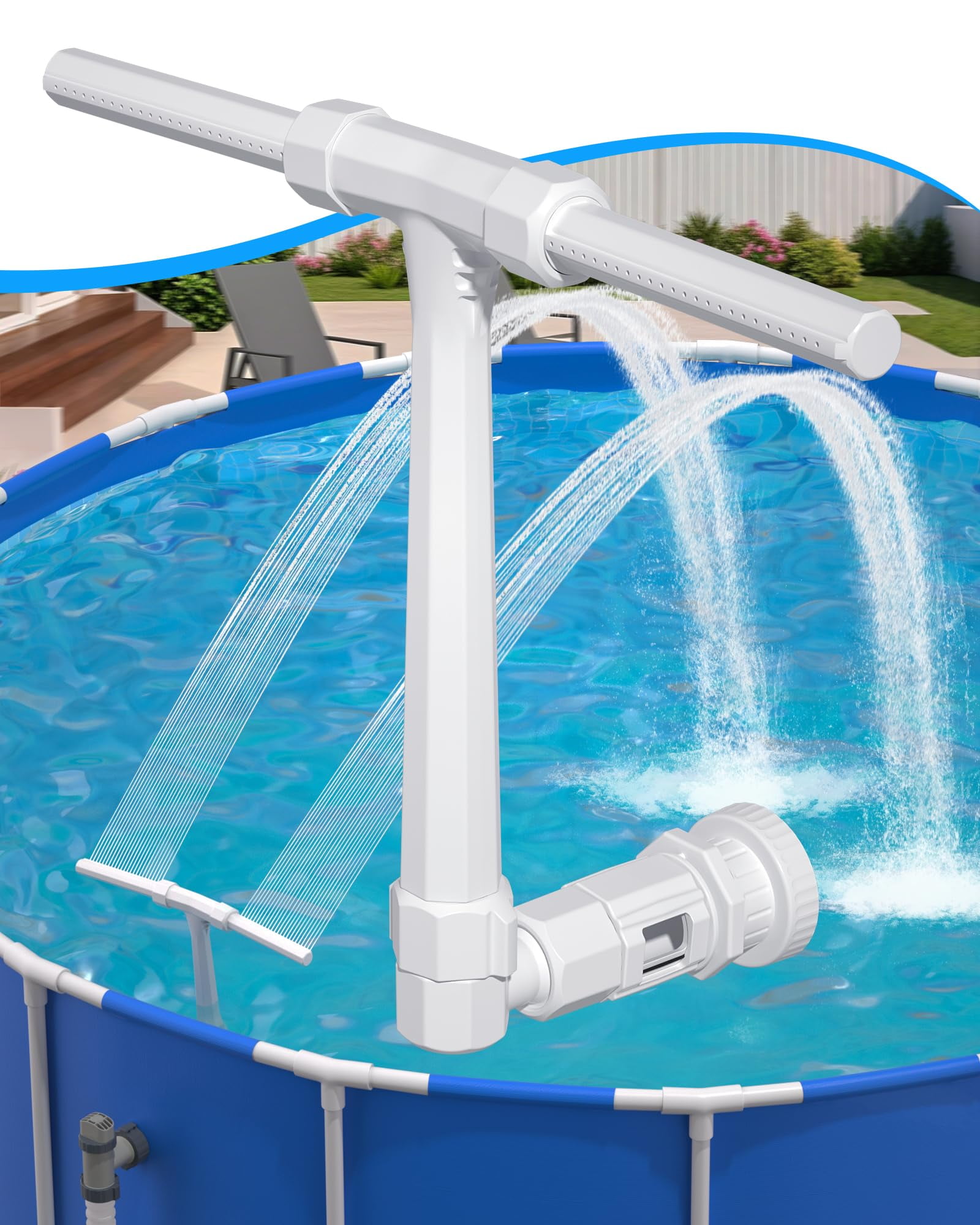 Advanced 2025 Pool Fountain, Dual Spray High Pressure Waterfall Cooler ...