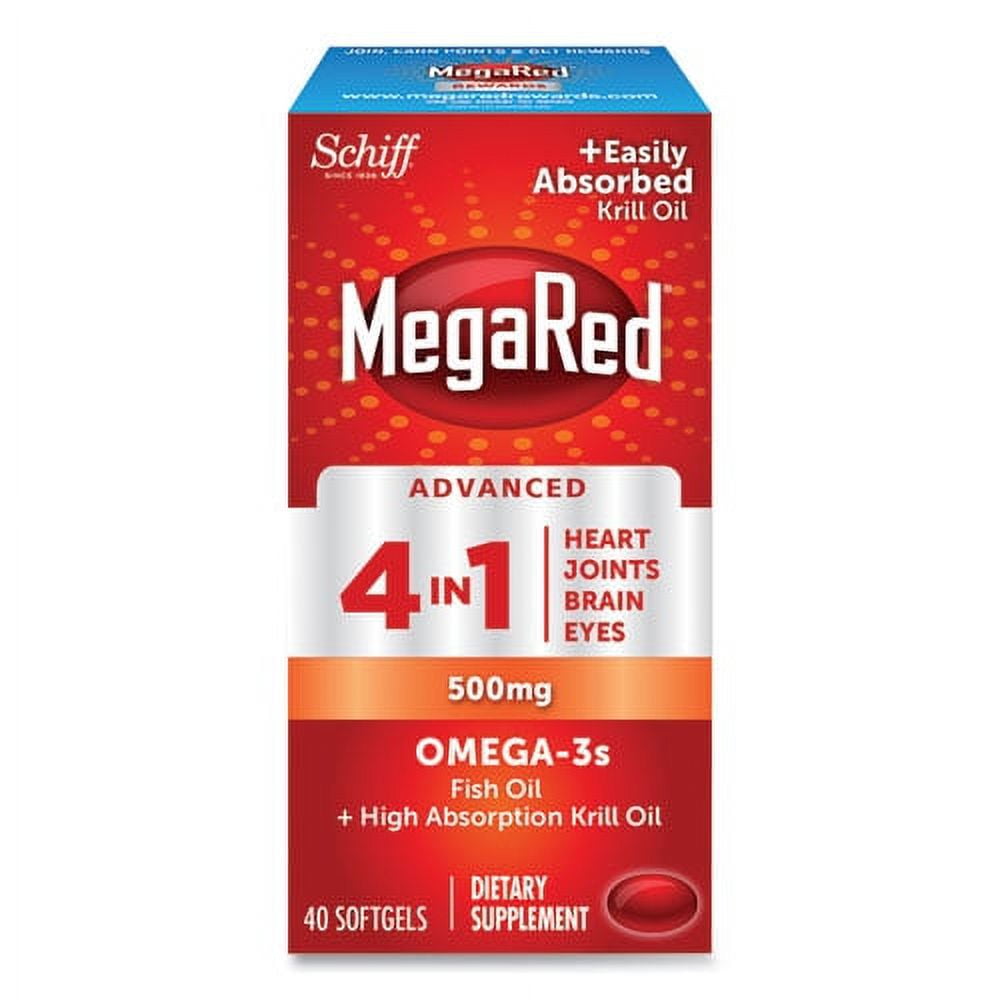 Advanced 4-In-1 Omega-3 Softgel, 500 Mg, 40 Count | Bundle of 10 Each ...