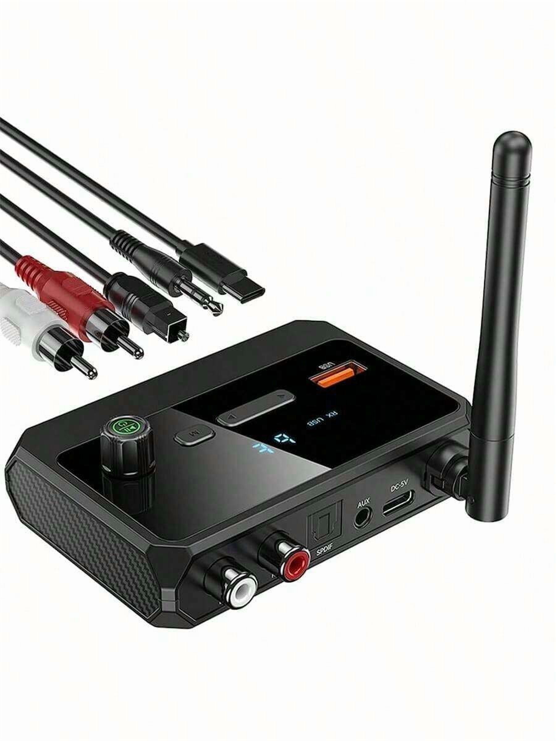 Advanced 6-in-1 Audio Bridge: Bluetooth 5.2 Transmitter/Receiver with ...