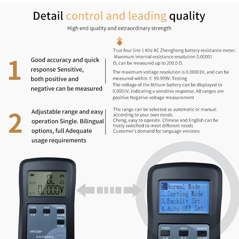 Advanced ABS Material Lithium Battery Resistance Tester for Acid ...