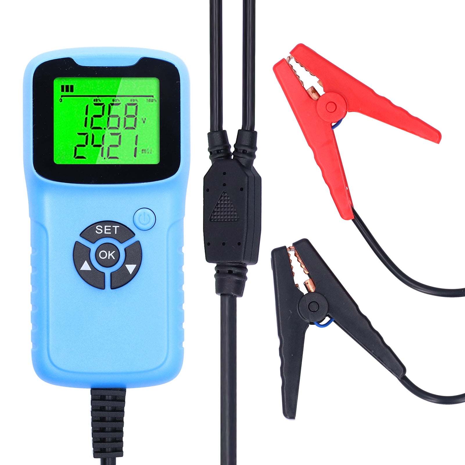 Advanced Auto Battery Analyzer for Diagnostics, Blue LCD Digital Car ...