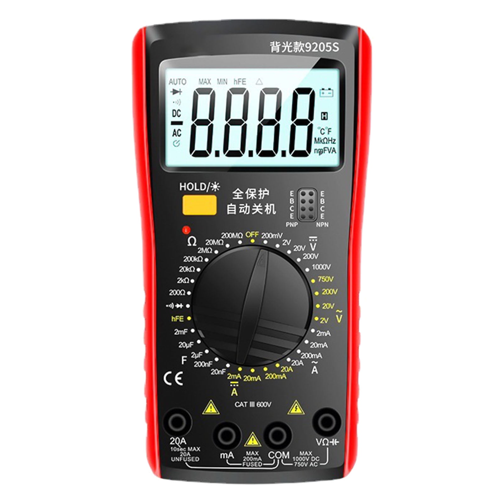 Advanced Auto Ranging Digital Multimeter With Backlit Screen Overload ...