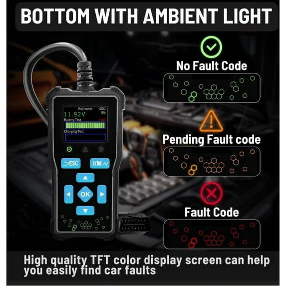 Advanced Automotive Scanner Tool Grade Car Code Reader with Live Data ...