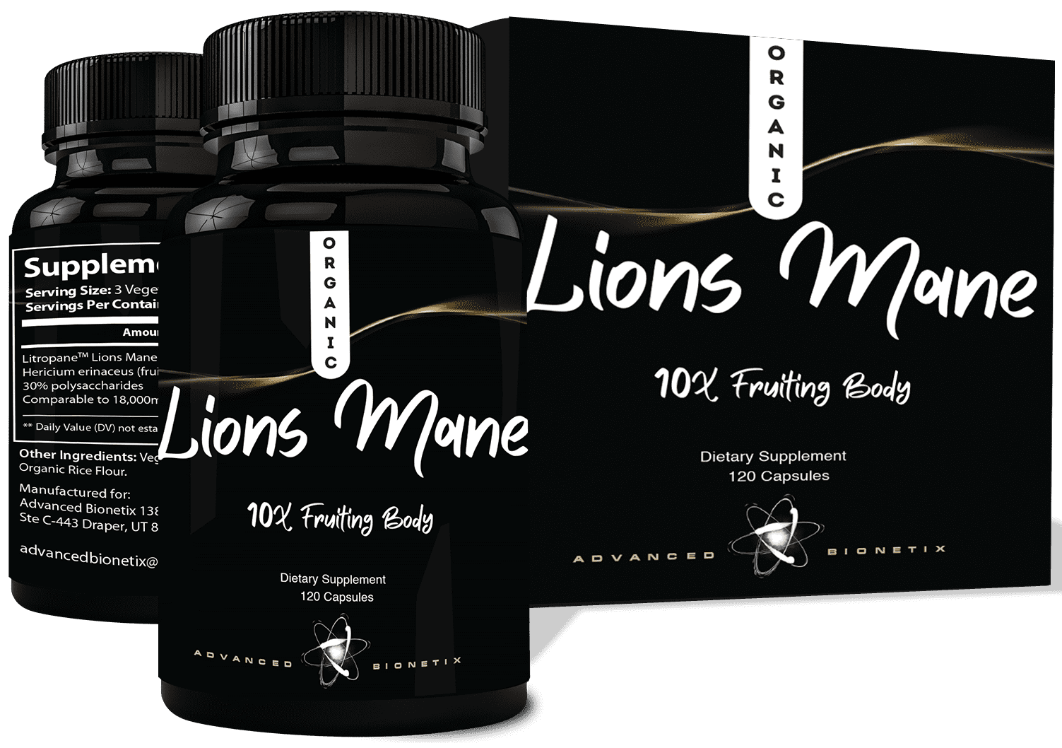 Advanced Bionetix Organic Lions Mane, Mind Focus Pills, Nootropic ...