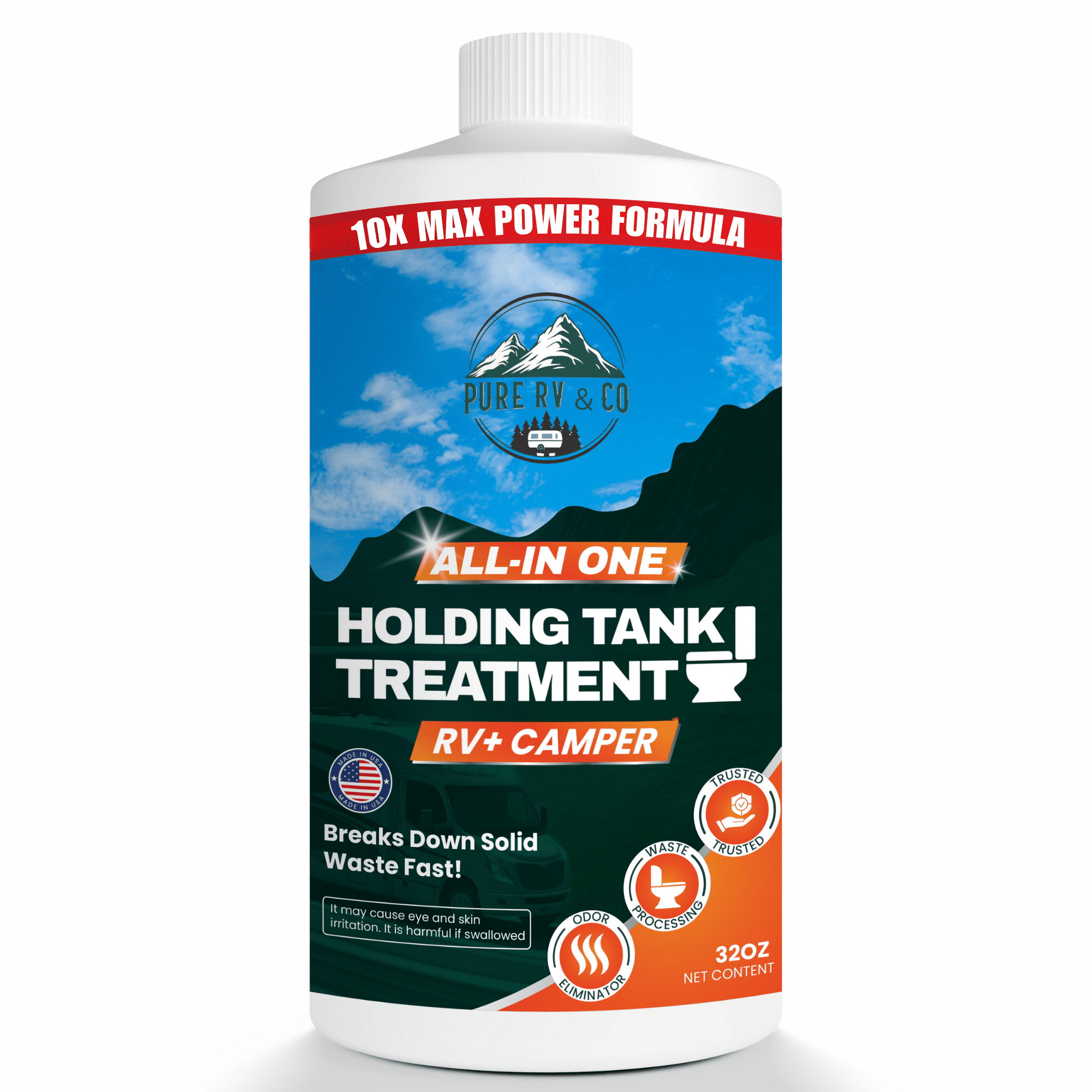 Pure RV & CO RV Black Tank Treatment - All-In-One Waste Digester & Odor ...