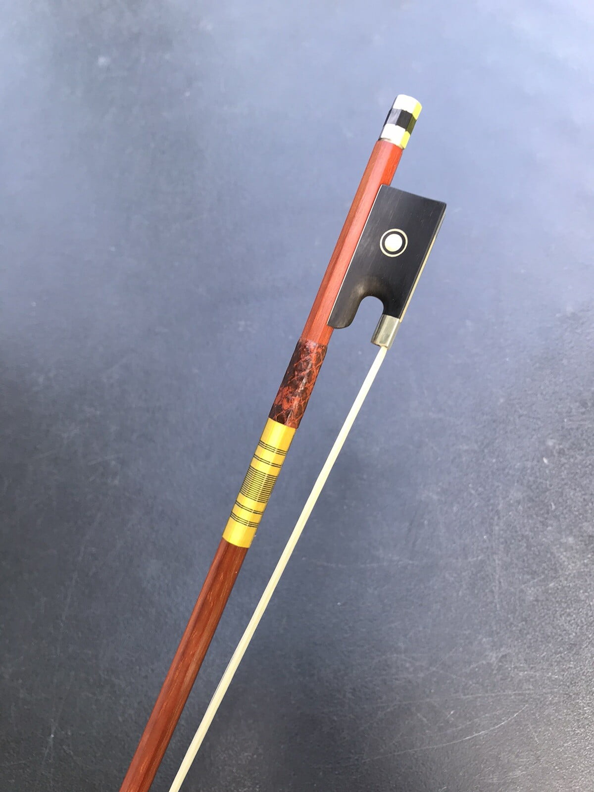 Advanced Brazil wood 4/4 Violin Bow Red python leather octagonal stick ...