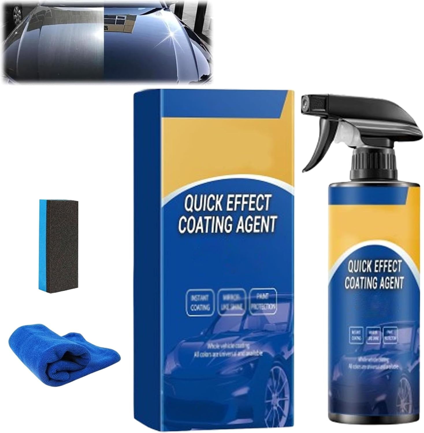 Advanced Car Quick-Acting Coating Agent Spray, 3 in 1 High Protection Quick Car Coating Spray ...