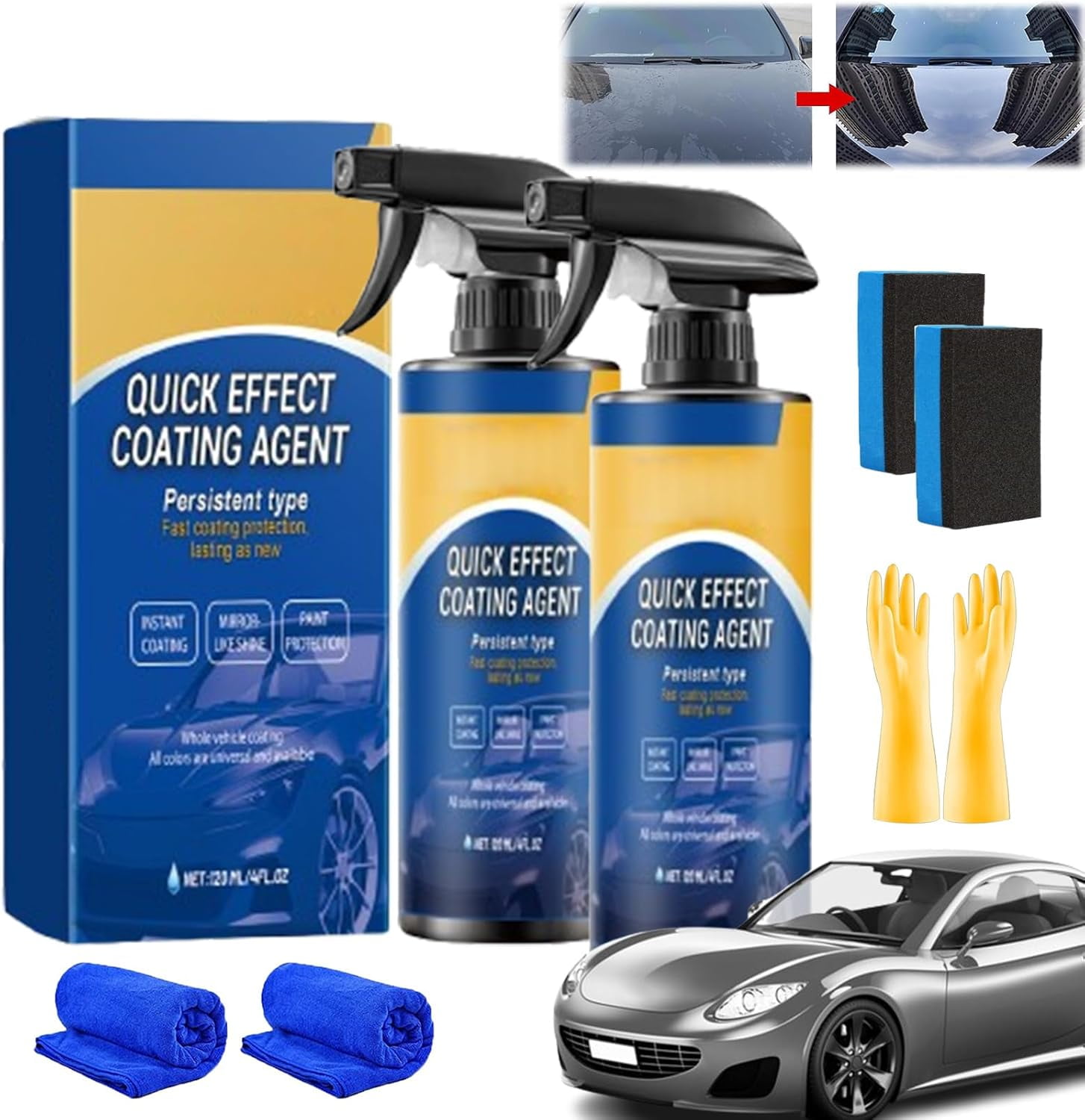 Advanced Car Quick-Acting Coating Agent Spray, High Protection Quick Car Coating Spray, Quickly ...