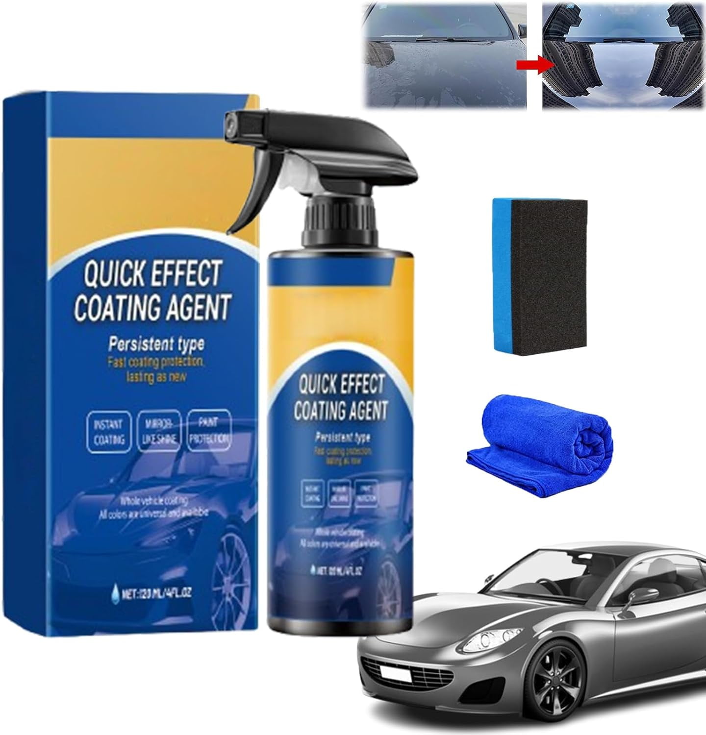 Advanced Car Quick-Acting Coating Agent Spray, High Protection Quick Car Coating Spray, Quickly ...