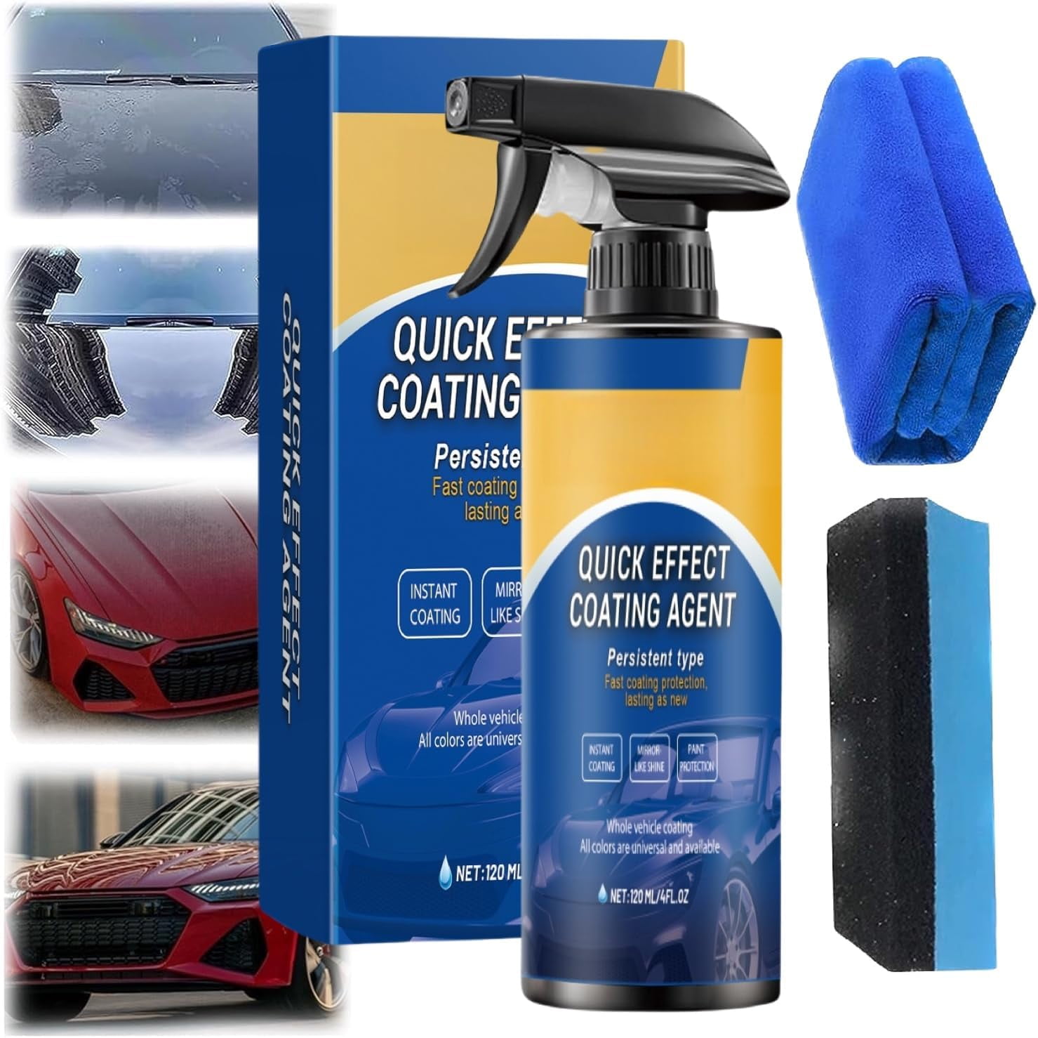 Advanced Car Quick-Acting Coating Agent Spray, Quick Effect Coating ...
