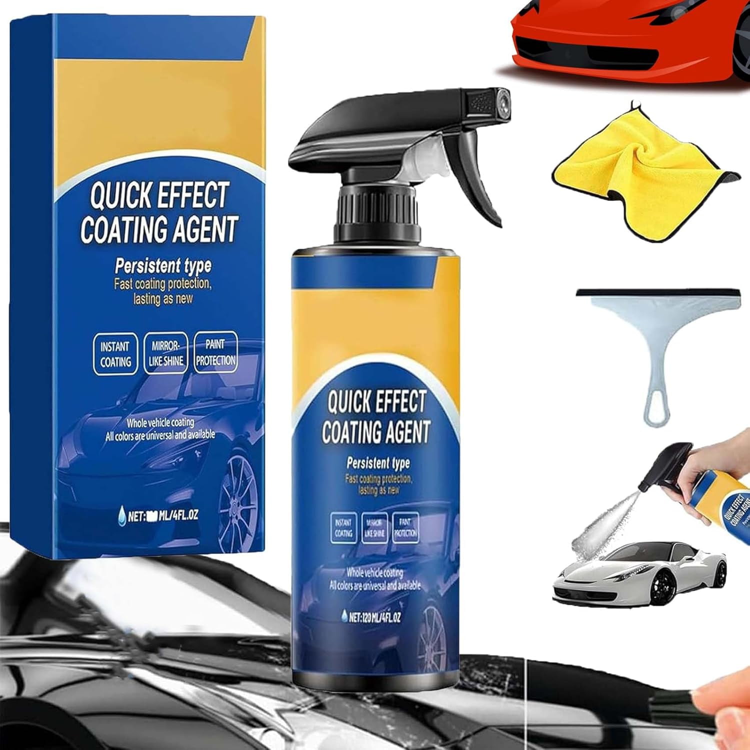 Advanced Car Quick-Acting Coating Agent Spray,Quickly Effect Coatings Agent,3 In 1 High ...