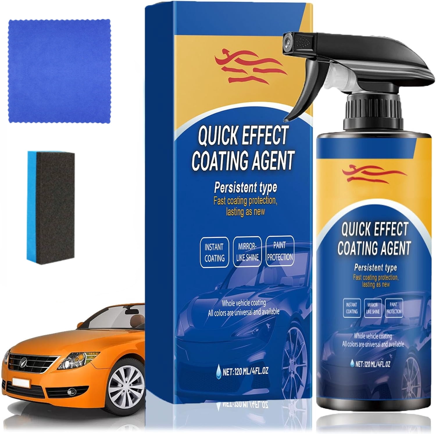 Advanced Car Quick-acting Coating Agent Spray, 2 In 1 Car Oil Film ...