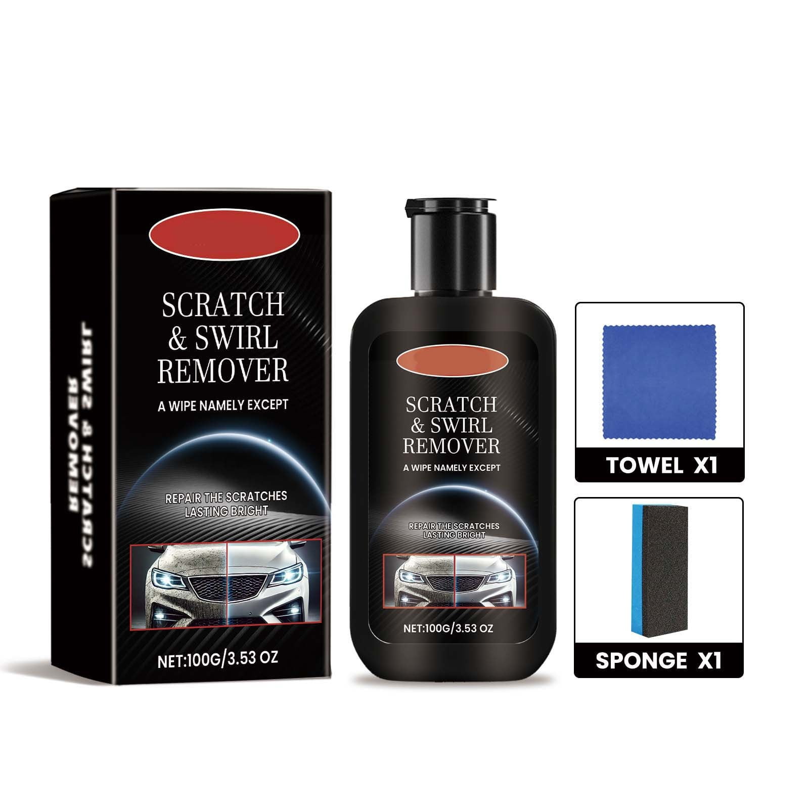 Advanced Car Scratch Repair Kit - Instant Paint Scratch Remover with ...