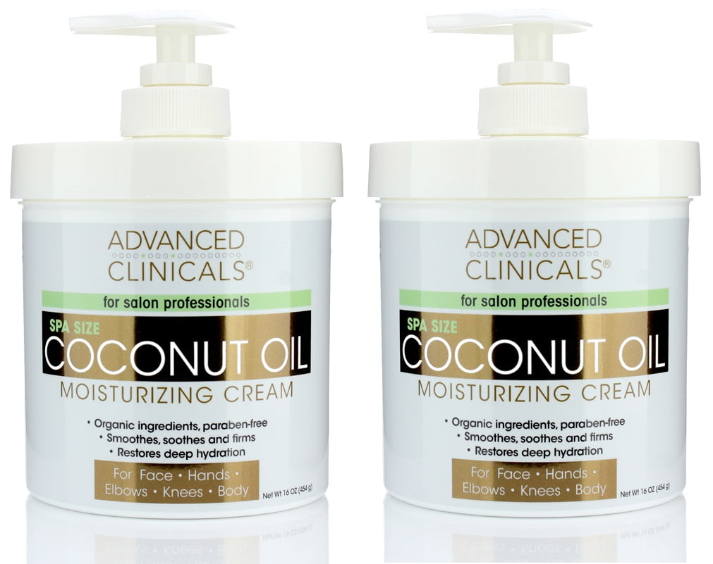 Advanced Clinicals Coconut Oil Skin Moisturizer Body Cream, 16 Fl Oz ...