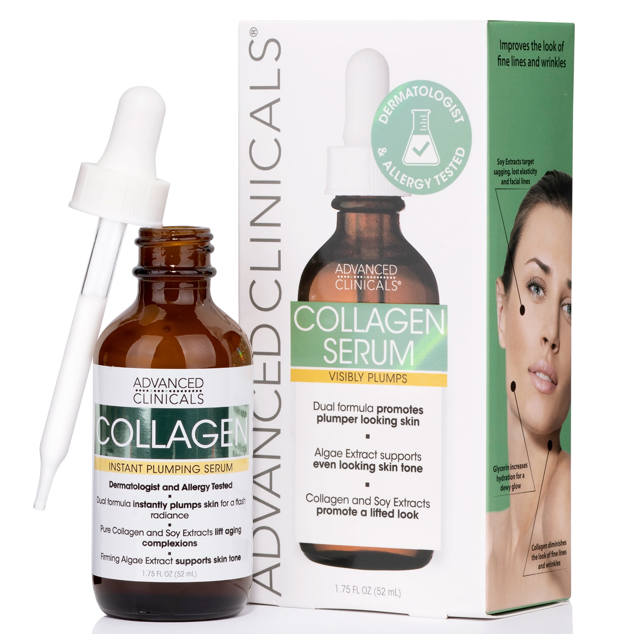 Advanced Clinicals Collagen Lifting Face Serum for Sagging Skin, 1.75 ...