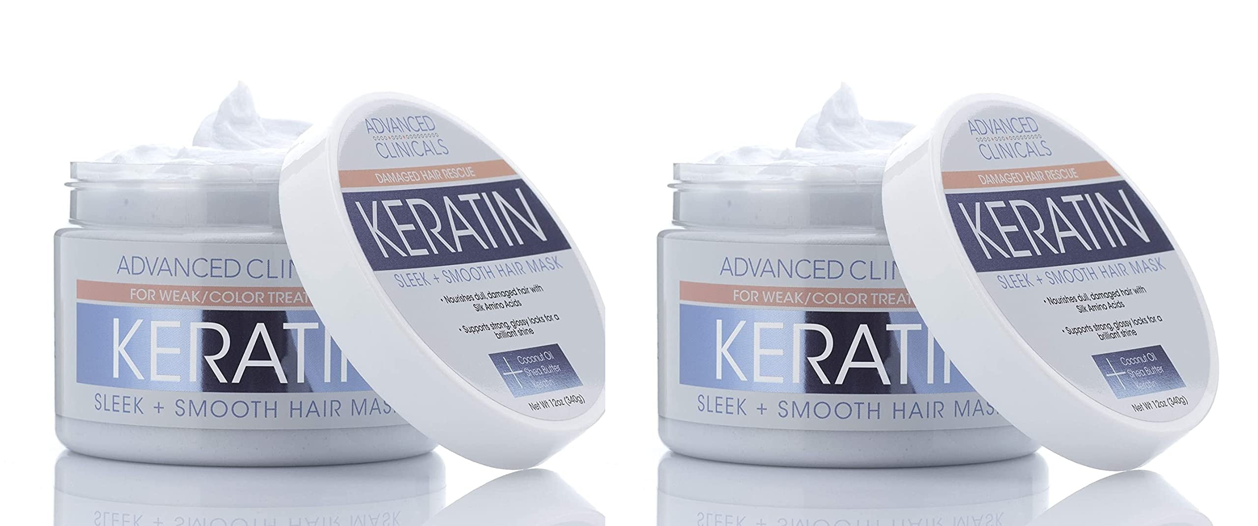 Advanced Clinicals Keratin Hair Mask for Dry Ends, Smooth & Sleek ...