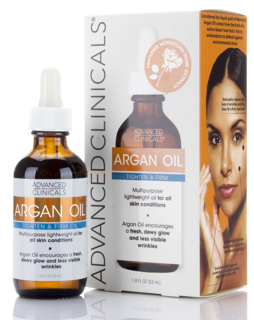 ADVANCED CLINICALS Argan Oil, Lightweight Facial Oil, Hydrates Dry Skin ...