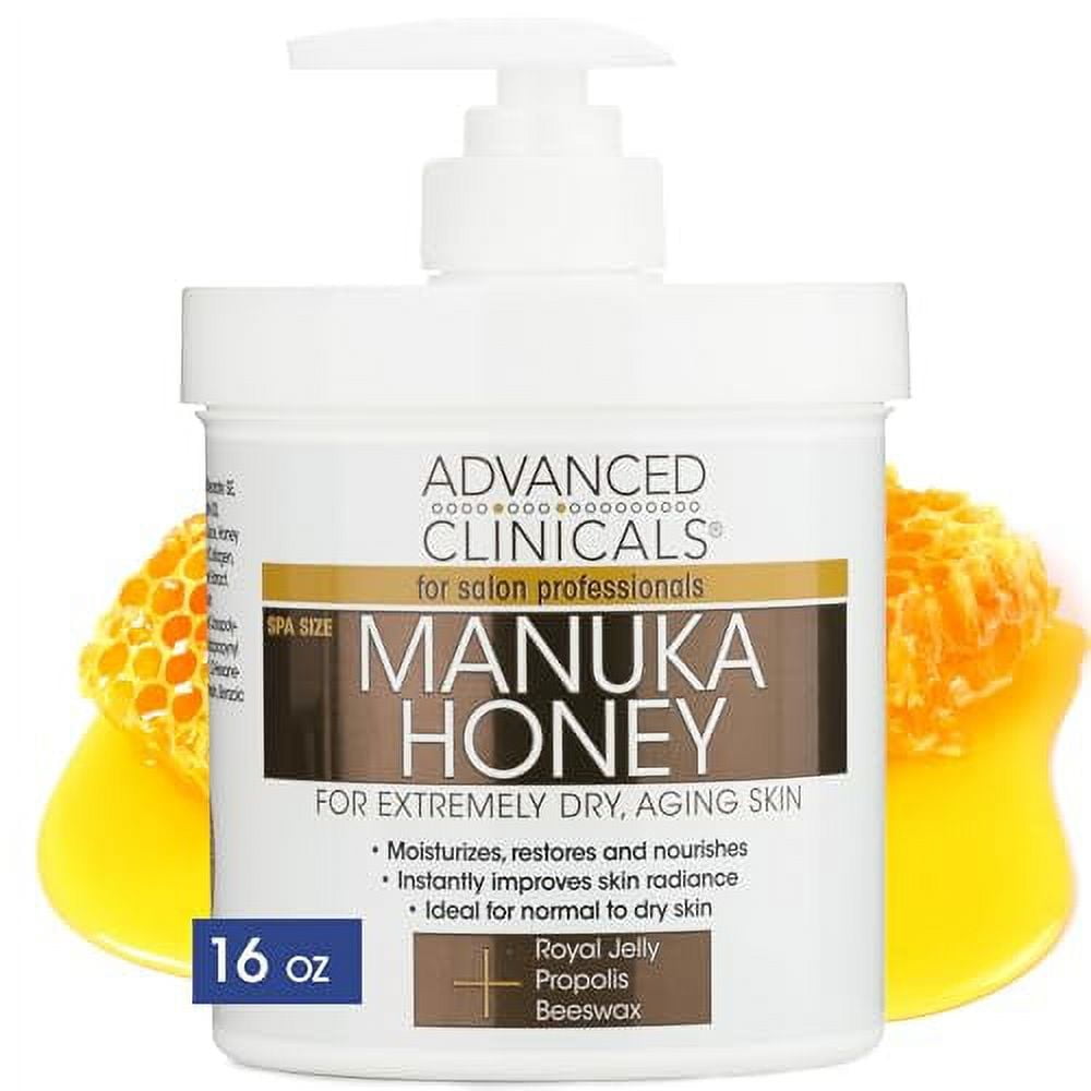 Advanced Clinicals Manuka Honey Cream Face Moisturizer & Body Butter ...