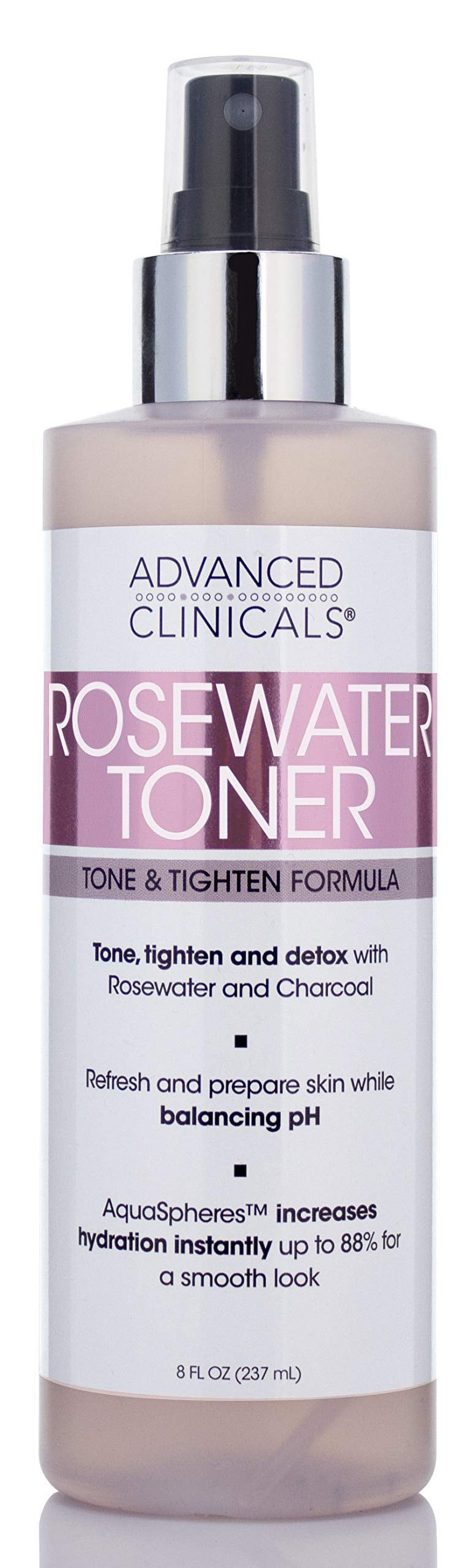 ADVANCED CLINICALS Rosewater Collagen Face Toner, Hydrating Mist, 8 fl ...